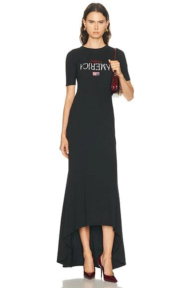 WILLY CHAVARRIA Welcome To America Jersey Gown - Black