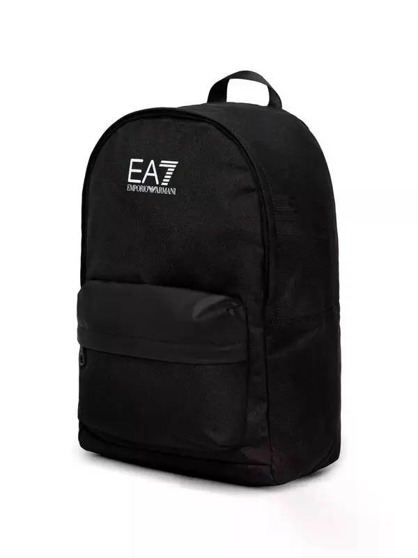 EA7 Logo Print Backpack - Black
