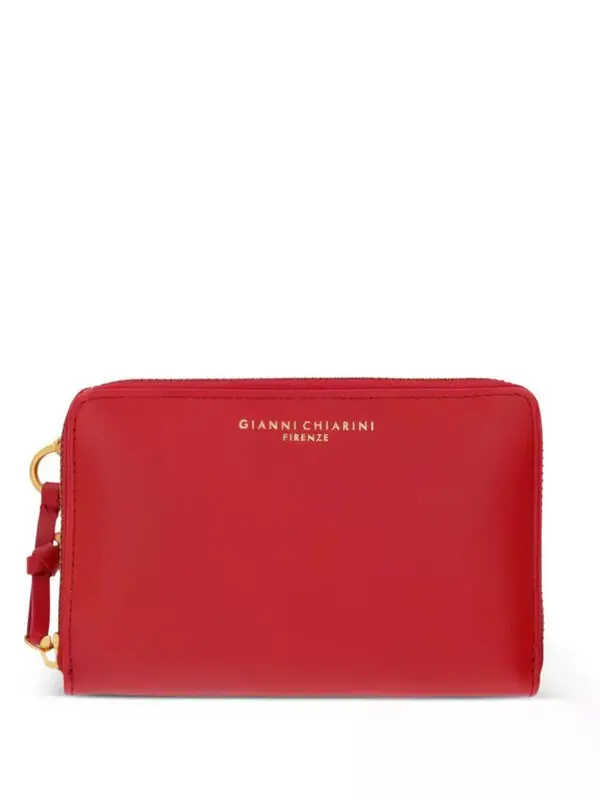 GIANNI CHIARINI Zip Pendant Wallet - Red
