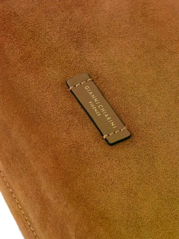 GIANNI CHIARINI Calf Suede Drawstring Tote Bag