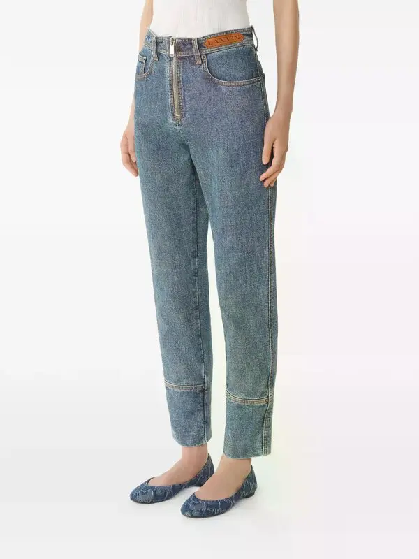 LANVIN Five-pocket Zip Jeans