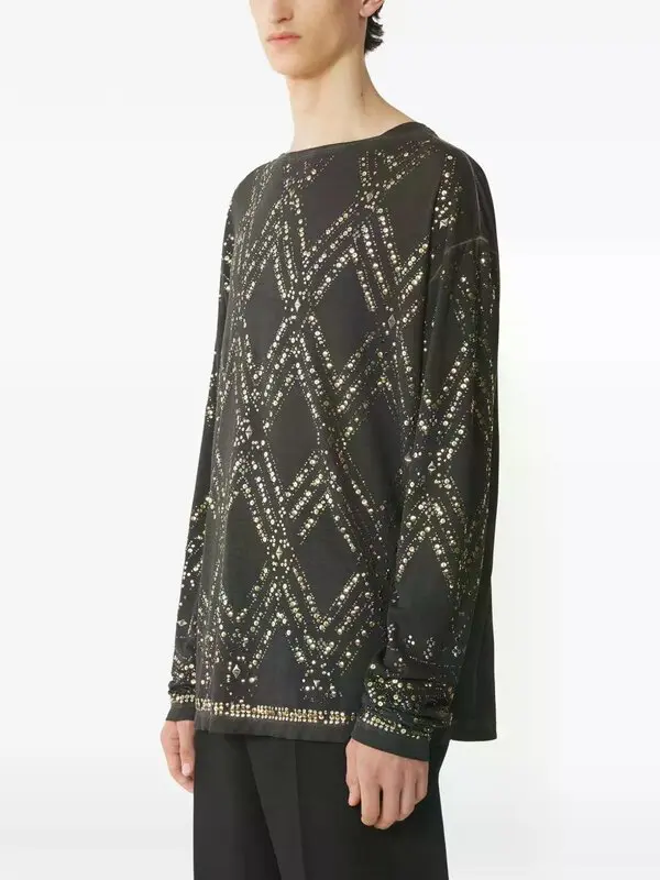 LANVIN Sequin-embellished Long-sleeved T-shirt