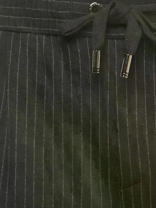 Dolce & Gabbana Black Pinstripe Track Pants