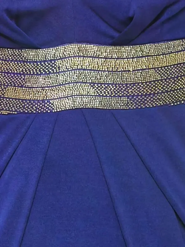 Roberto Cavalli Beaded Halterneck Jersey Dress - Blue