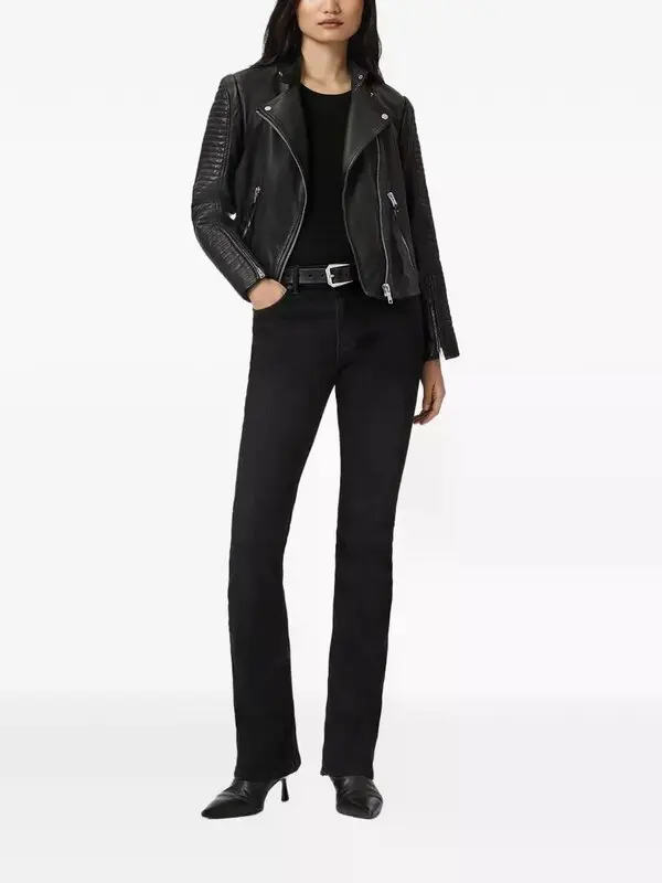 ALLSAINTS Raul Ribbed Leather Jacket