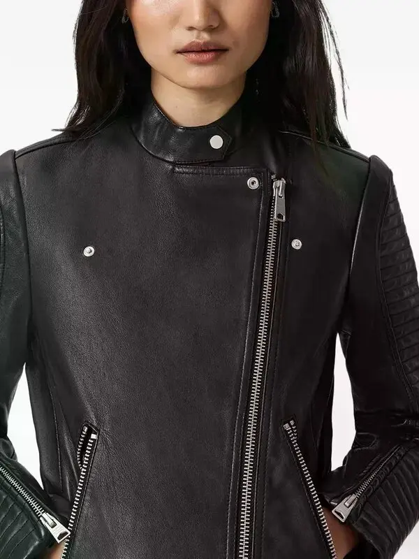 ALLSAINTS Raul Ribbed Leather Jacket