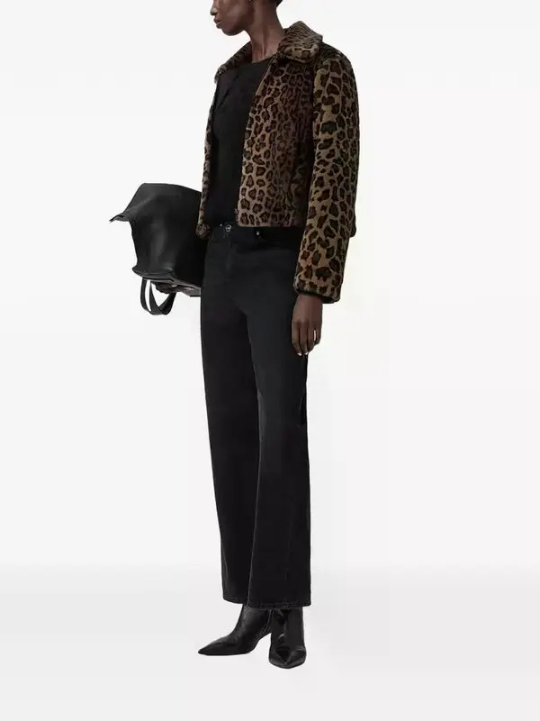 ALLSAINTS Saye Leopard-print Faux Fur Jacket - Brown