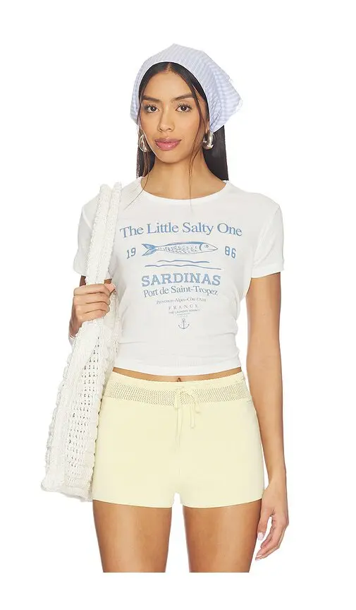 THE LAUNDRY ROOM The Little Salty One Baby Tee - White