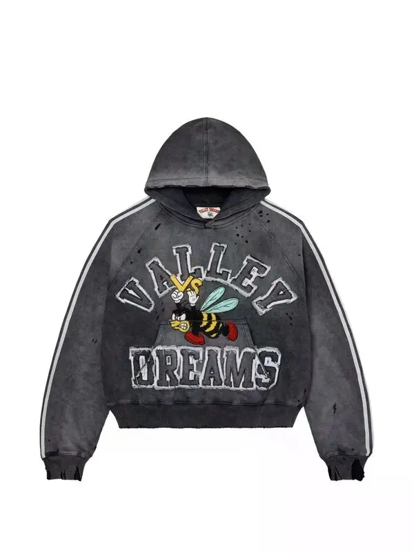 VALE FOREVER Graphic-print Hoodie - Grey