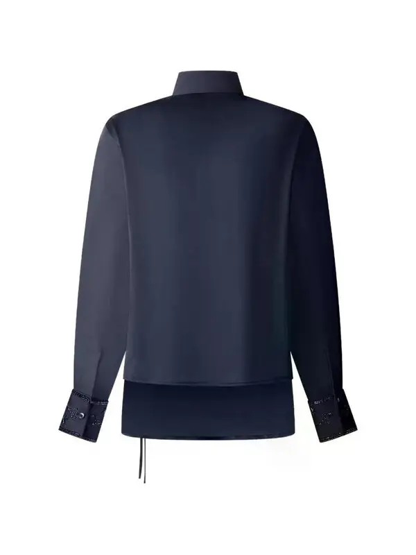 Shanghai Tang Silk Blouse With Tie Belt