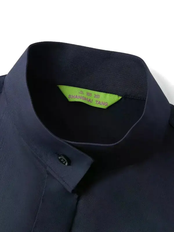 Shanghai Tang Silk Blouse With Tie Belt