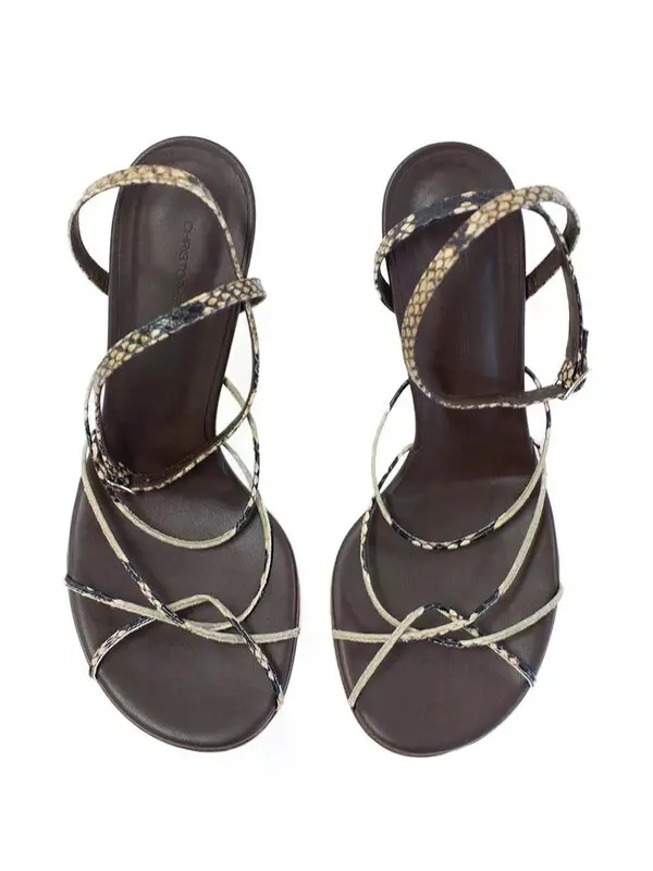 Christopher Esber Serpent Heel Sandals - Brown