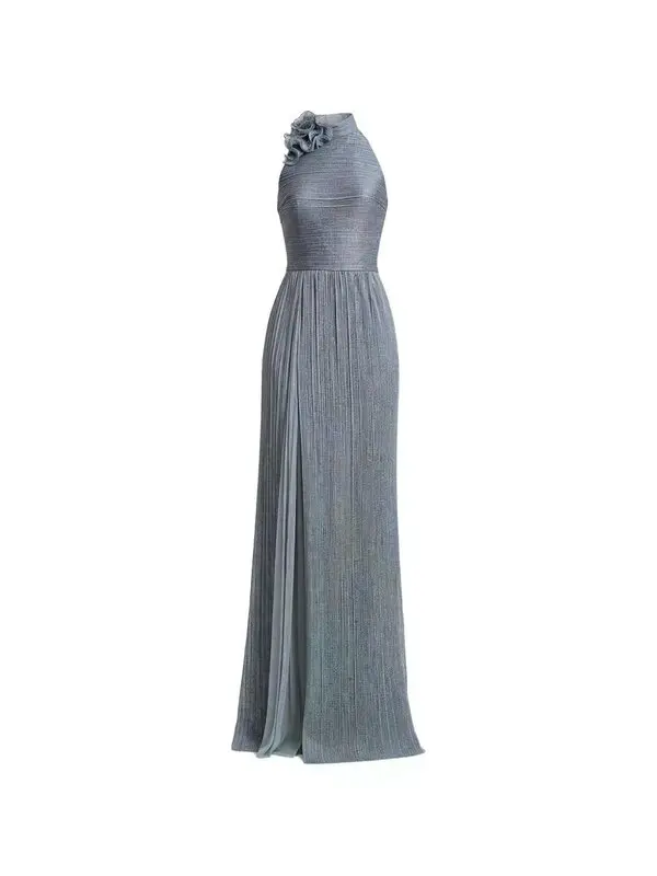 GEMY MAALOUF Floral-appliqué Gown - Blue