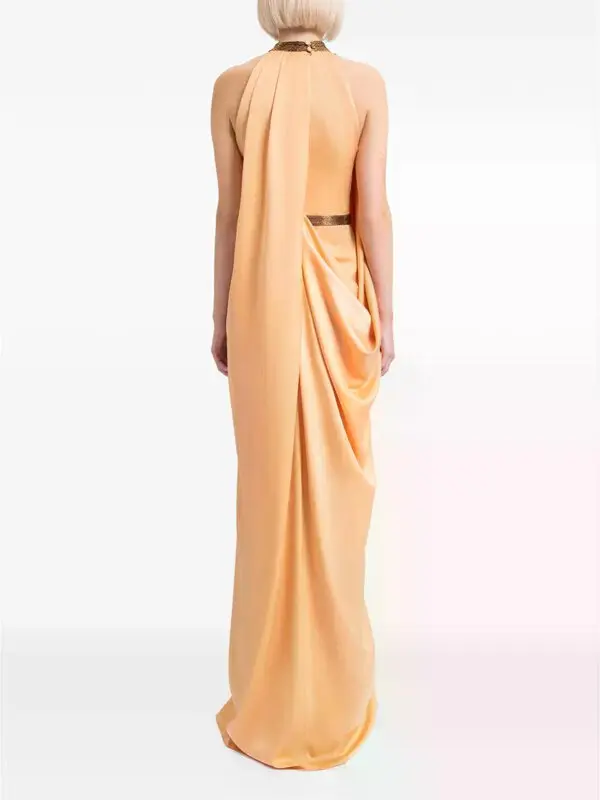 GEMY MAALOUF Beaded Collar Gown
