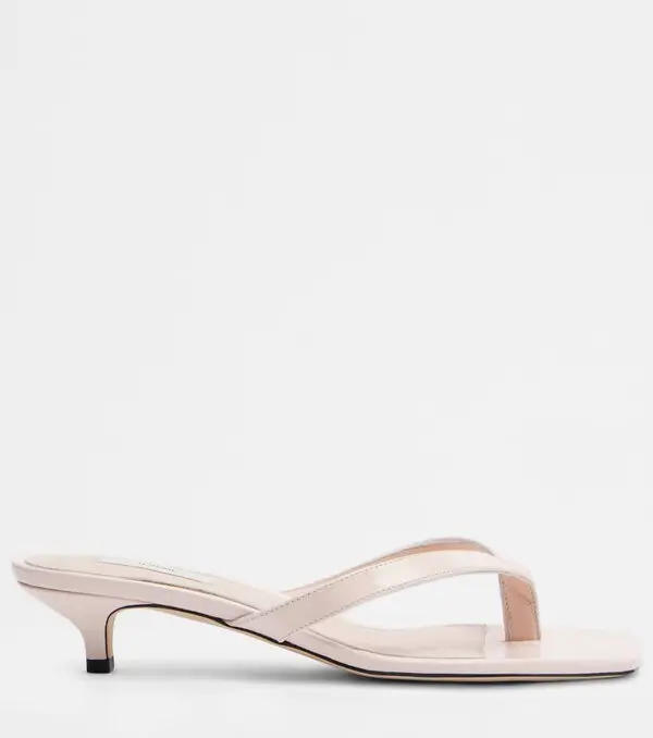 TOTEME Leather Thong Sandals - Pink