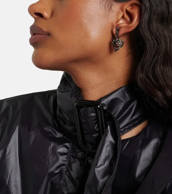 Saint Laurent Cassandre Embellished Drop Earrings
