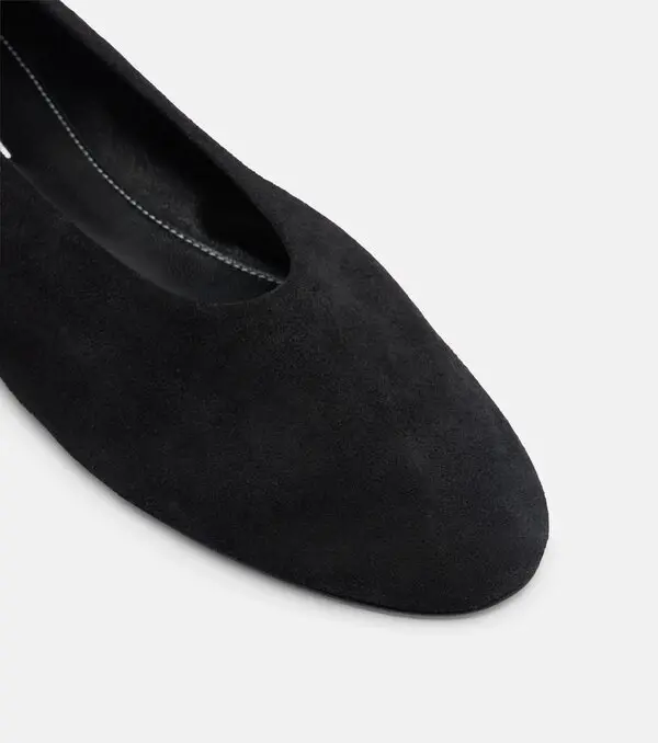 TOTEME Suede Ballet Flats - Black