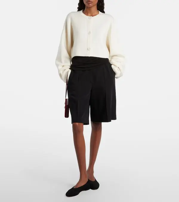 TOTEME Suede Ballet Flats - Black
