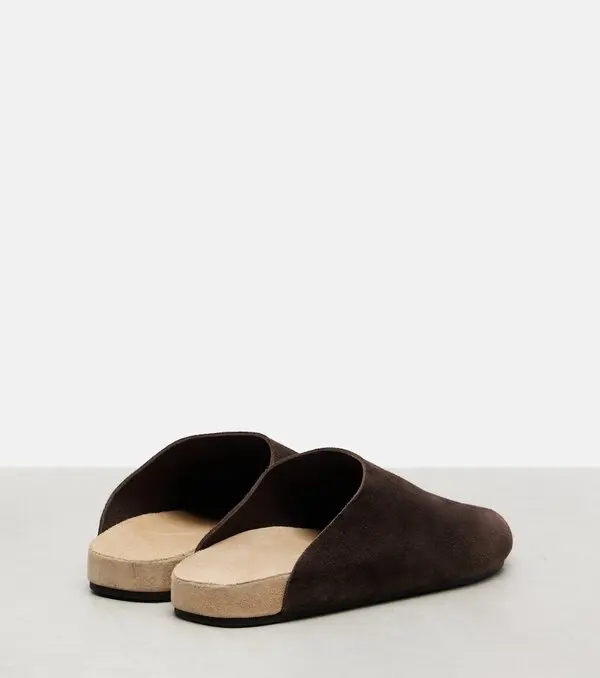 THE ROW Hudson Suede Mules - Brown