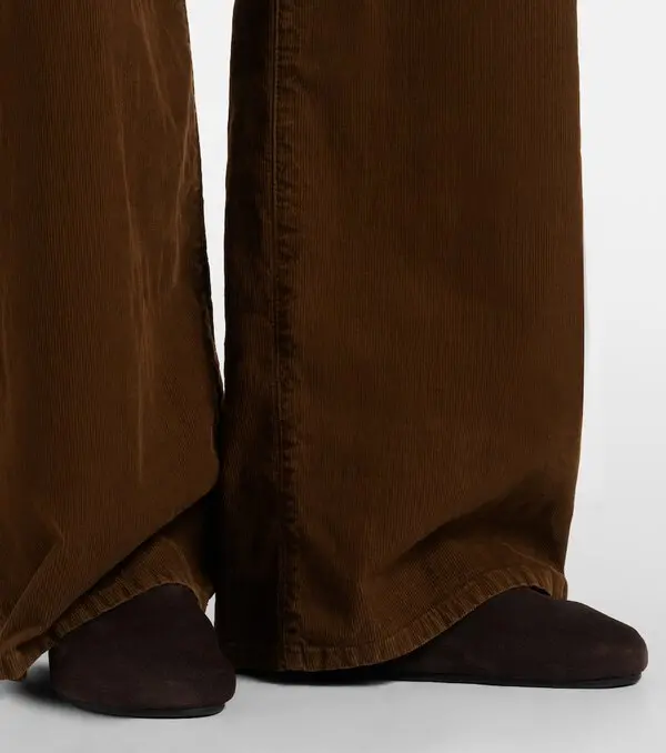 THE ROW Hudson Suede Mules - Brown