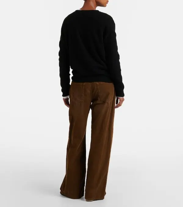 THE ROW Eglitta Cotton Corduroy Wide-leg Trousers - Brown