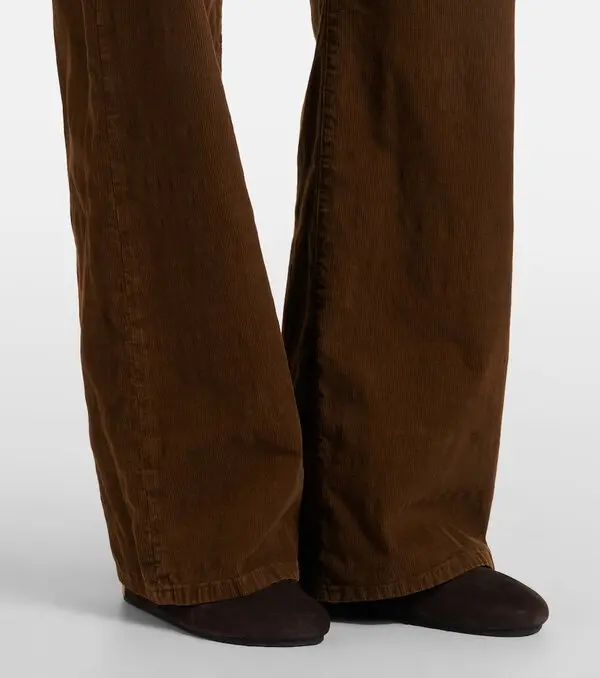 THE ROW Eglitta Cotton Corduroy Wide-leg Trousers - Brown