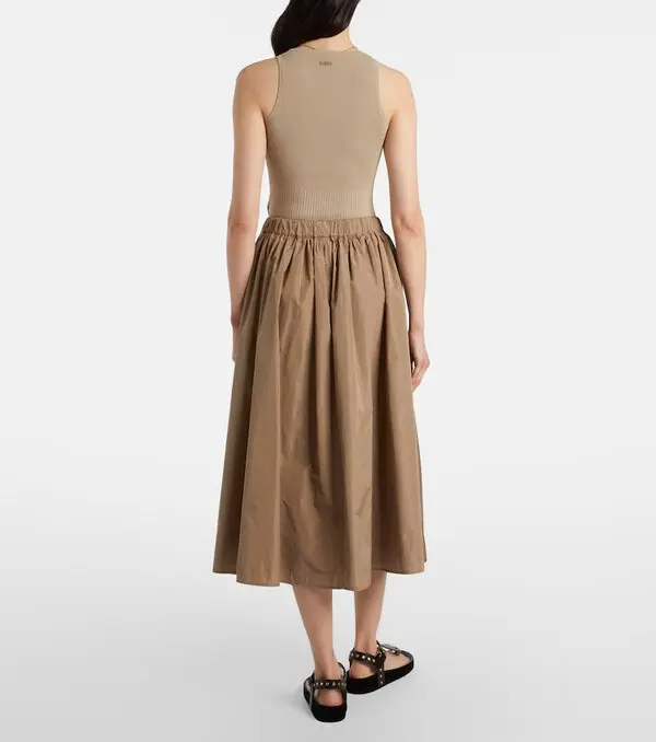 Max Mara Lonza Taffeta Midi Skirt - Brown