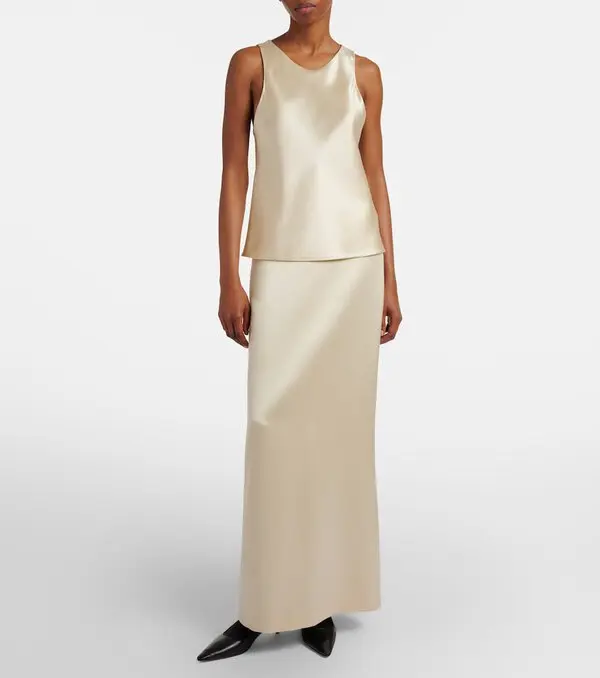 THE ROW Faustino Silk Satin Top