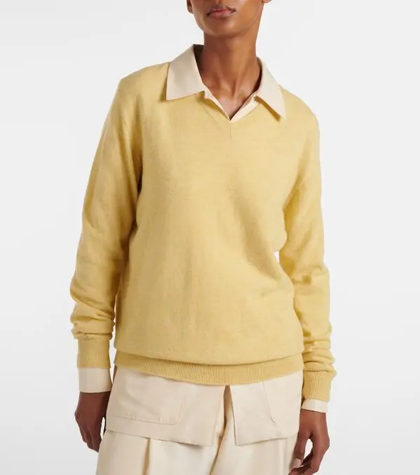 THE ROW Cashmere V-neck Top