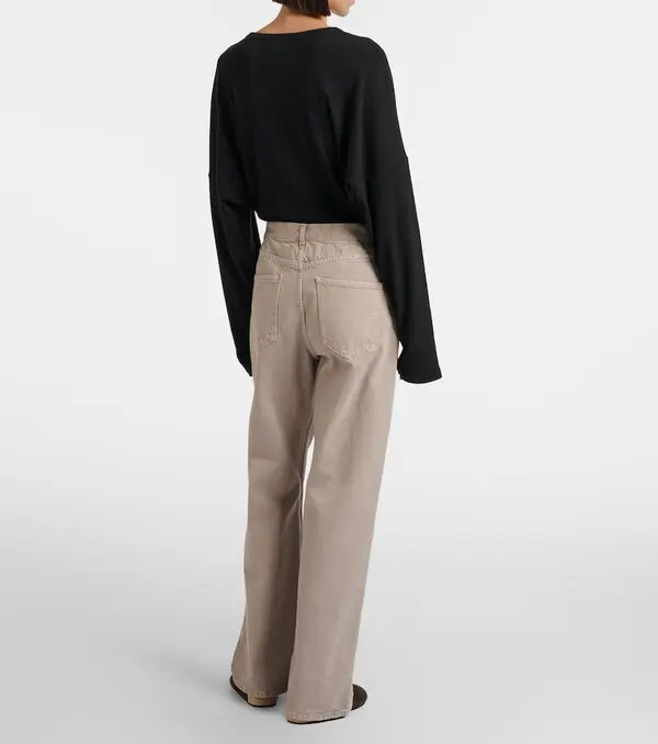 THE ROW Finbar Wide-leg Jeans In Smoke Grey