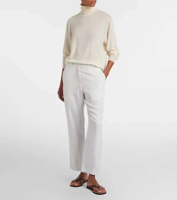 THE ROW Igor Cotton Straight Leg Trousers
