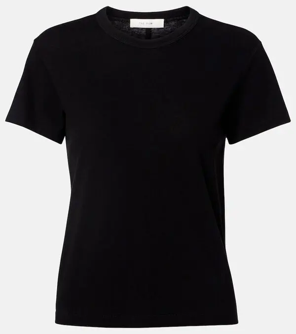 THE ROW Jovita Cotton, Cashmere And Silk T-shirt - Black