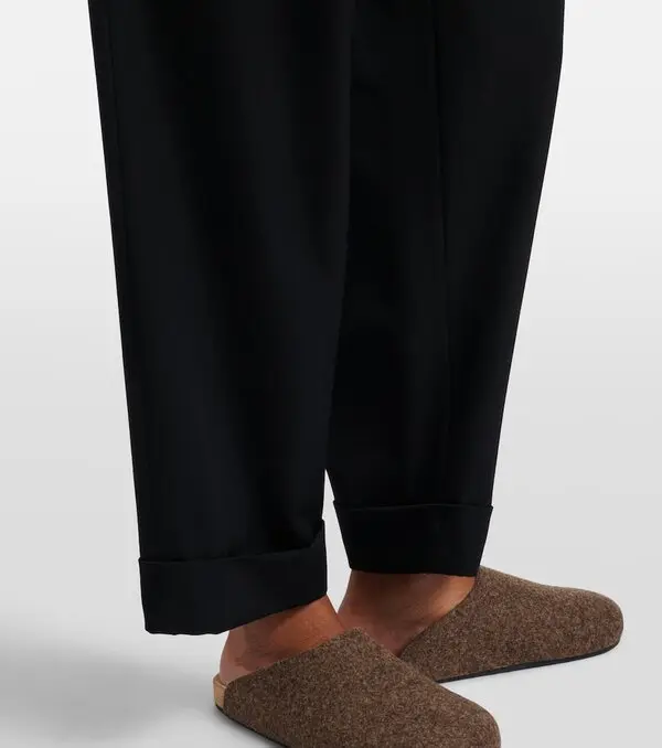THE ROW Delano Wool Straight Leg Pants