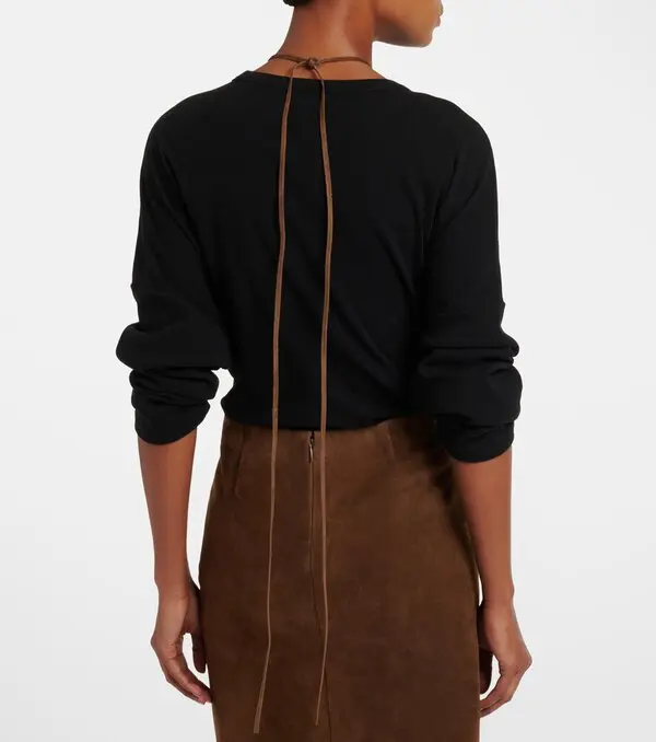 THE ROW Erina Suede Pencil Skirt