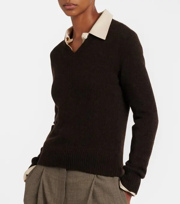 THE ROW Nalini Knitted Cashmere Top