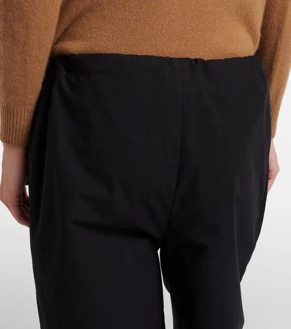 THE ROW Delano Cotton Straight Pants - Black
