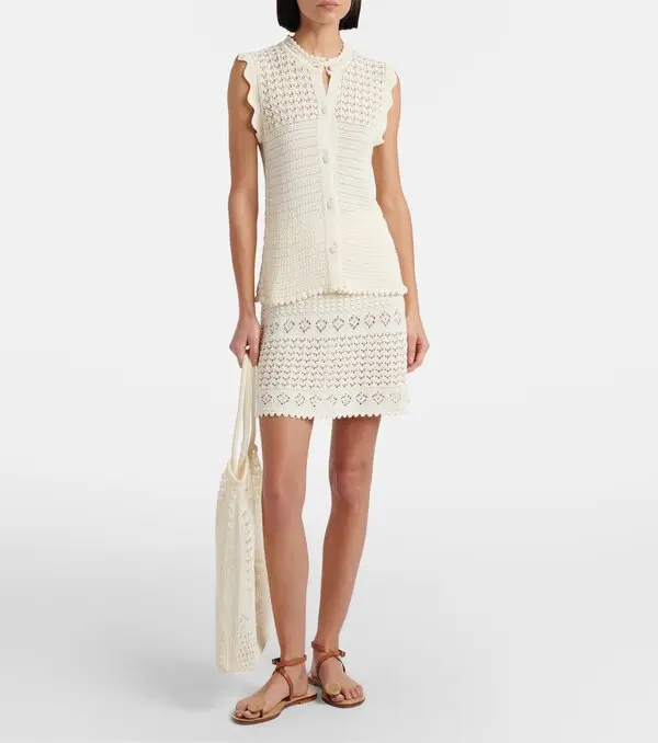 ERES Crochet Shoulder Bag - Beige