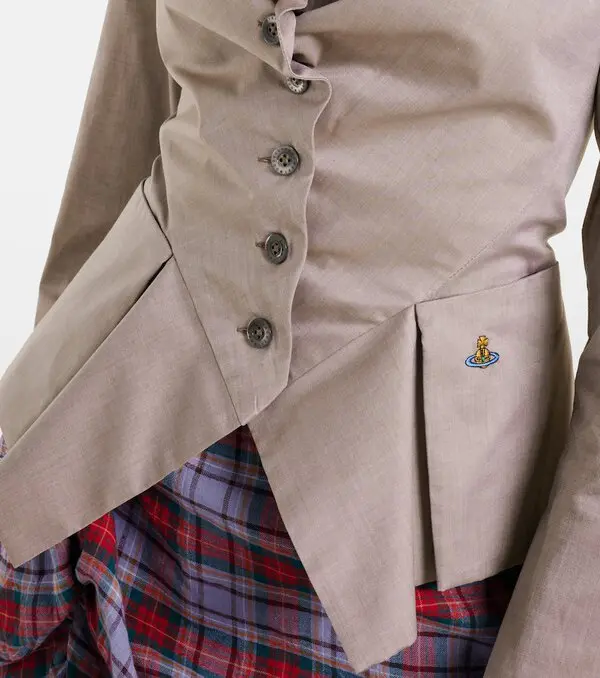 VIVIENNE WESTWOOD Peplum Cotton Poplin Shirt