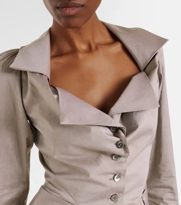 VIVIENNE WESTWOOD Peplum Cotton Poplin Shirt