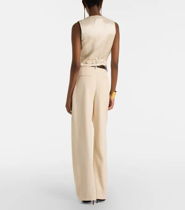 Wardrobe.NYC High-rise Wide-leg Viscose Trousers