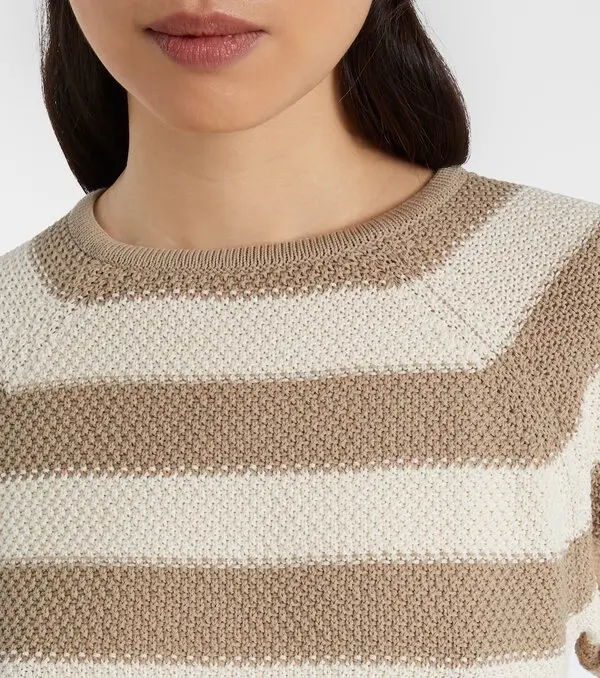 Max Mara Ellisse Striped Cotton Sweater