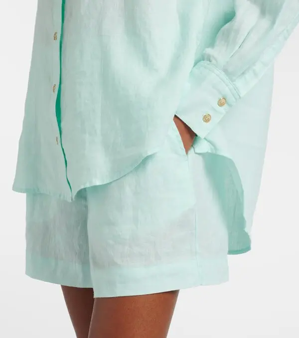 Heidi Klein Corfu Linen Shirt - Blue