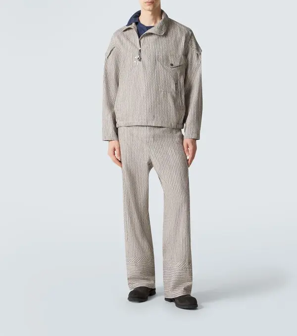 KIKO KOSTADINOV Farkas Cotton And Linen-blend Jacket - Multicoloured