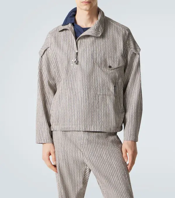 KIKO KOSTADINOV Farkas Cotton And Linen-blend Jacket - Multicoloured