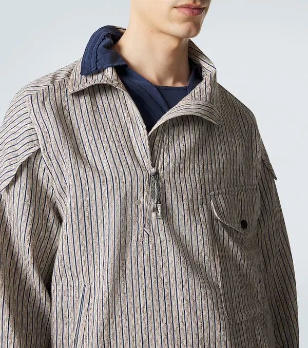 KIKO KOSTADINOV Farkas Cotton And Linen-blend Jacket - Multicoloured
