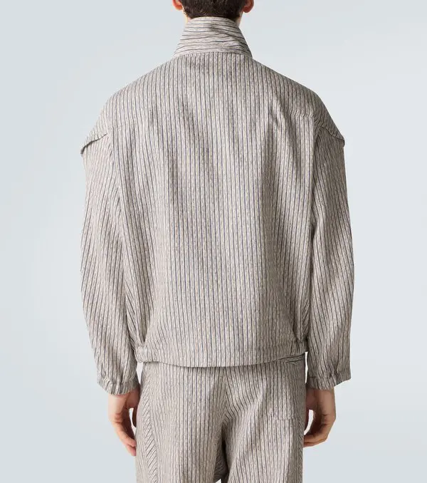 KIKO KOSTADINOV Farkas Cotton And Linen-blend Jacket - Multicoloured
