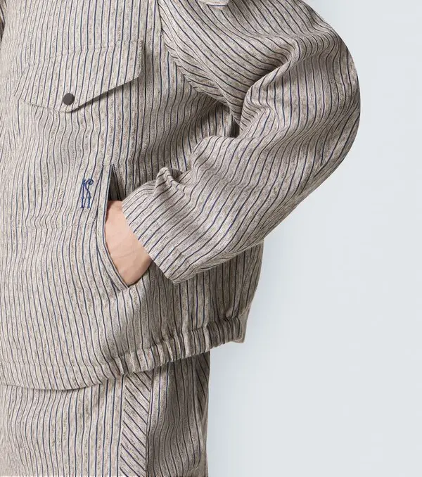 KIKO KOSTADINOV Farkas Cotton And Linen-blend Jacket - Multicoloured