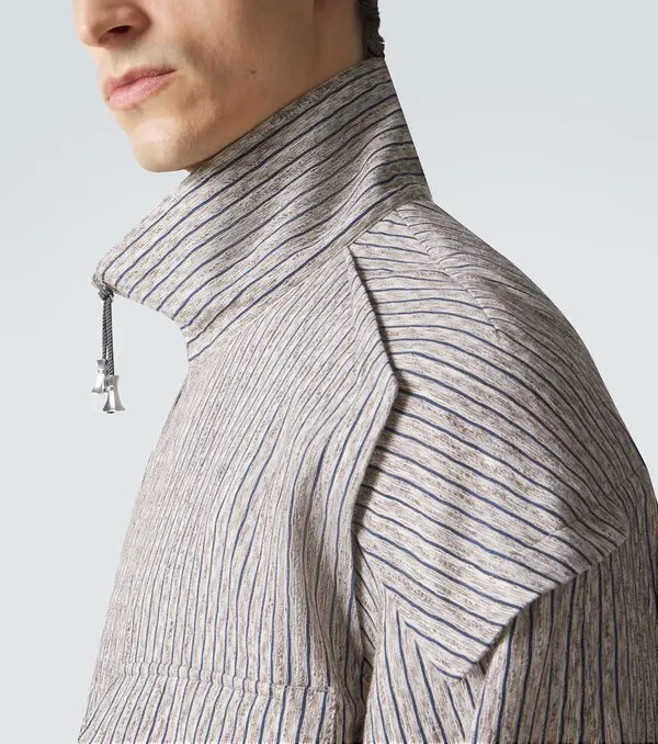 KIKO KOSTADINOV Farkas Cotton And Linen-blend Jacket - Multicoloured