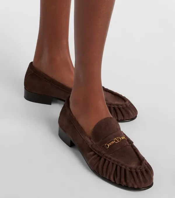 Valentino Garavani Vlogo Suede Loafers