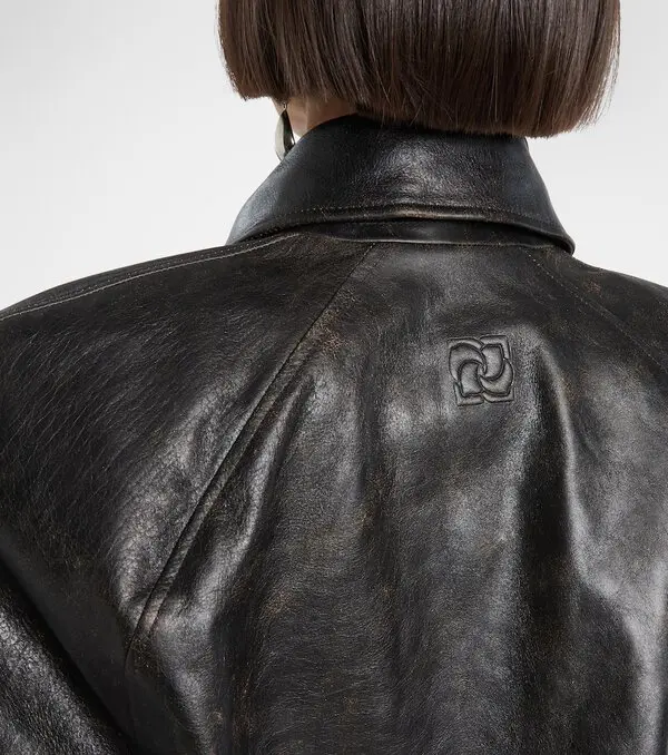 Magda Butrym Belted Leather Jacket